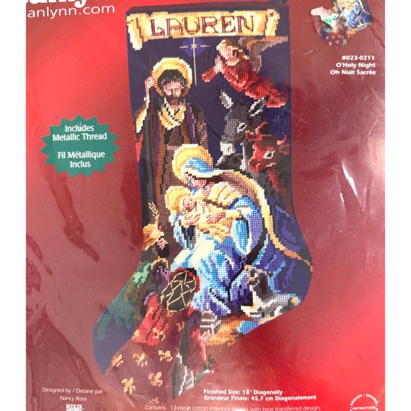 Janlynn | Office | Janlynn Needlepoint Kit O Holy Night Christmas ...
